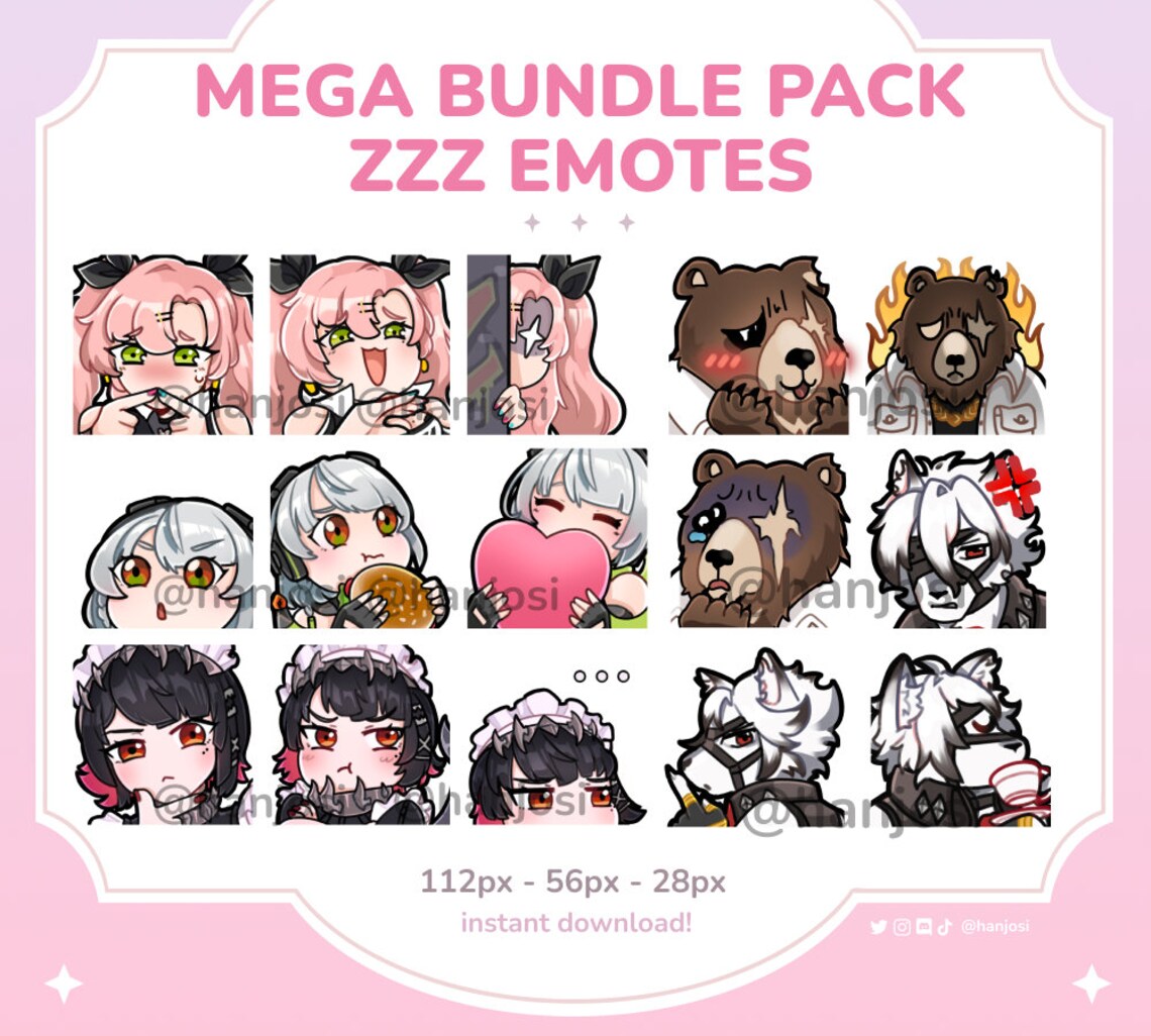 MEGABUNDLE ZZZ Zen Zoneless Zero Emotes - Zzz Emotes, Discord Emote ...