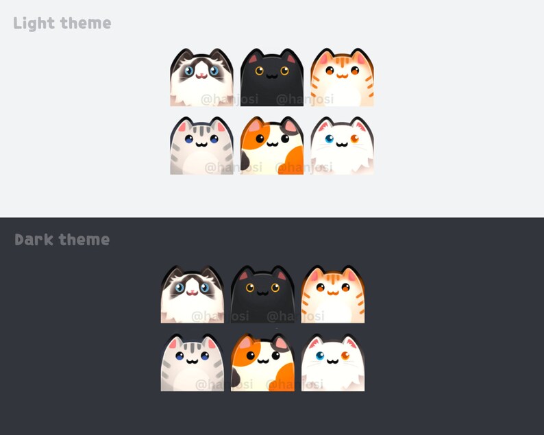 Custom Cute Cat Twitch Sub Badges, Custom Cat-themed Twitch ...