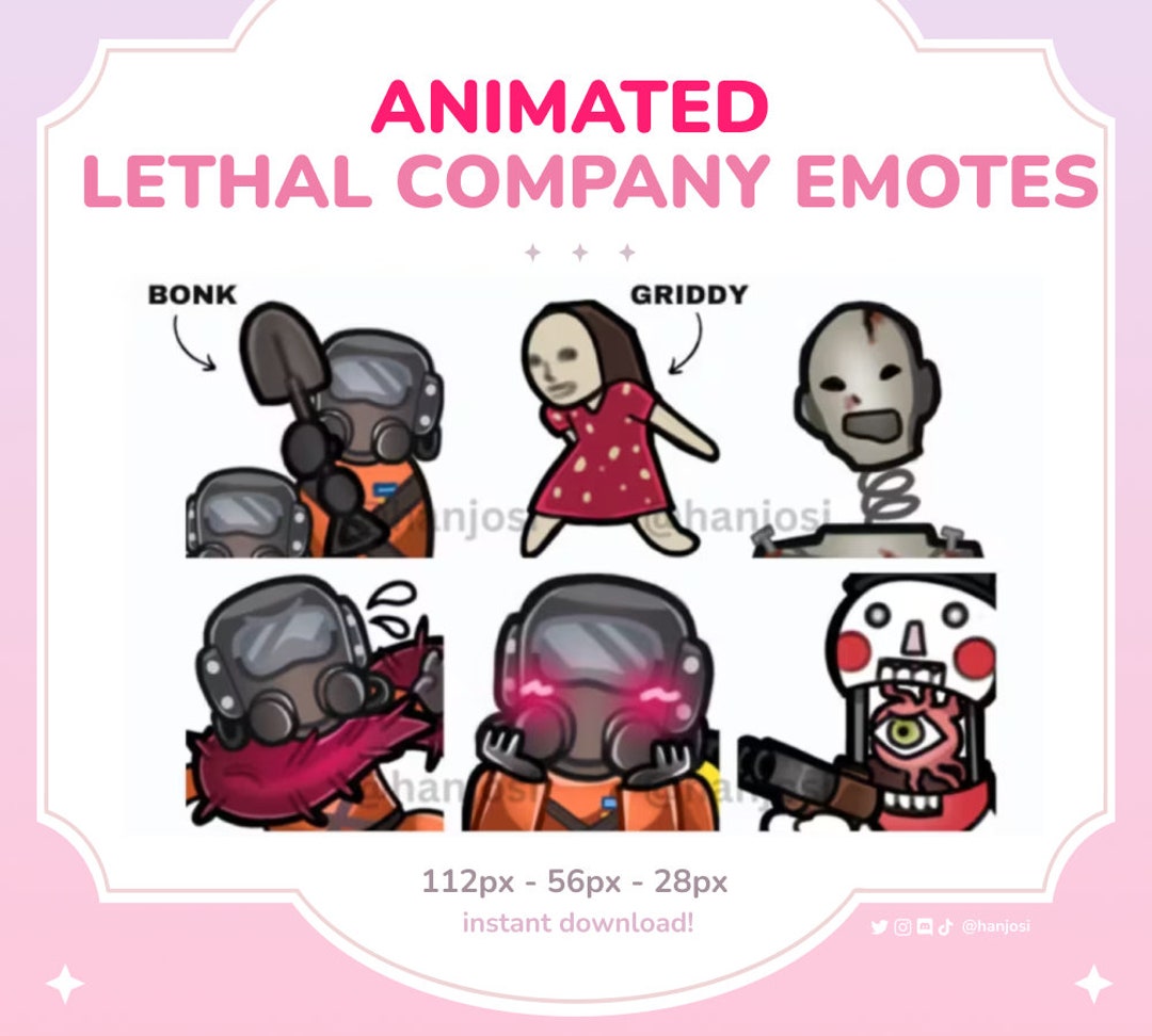 Lethal Company ANIMATED Emotes Set 2 Discord, Twitch, Tracking, Lethal ...