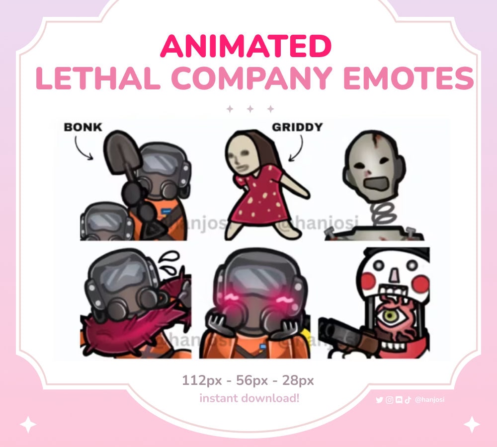 Lethal Company ANIMATED Emotes Set 2 - Discord, Twitch, Streaming ...