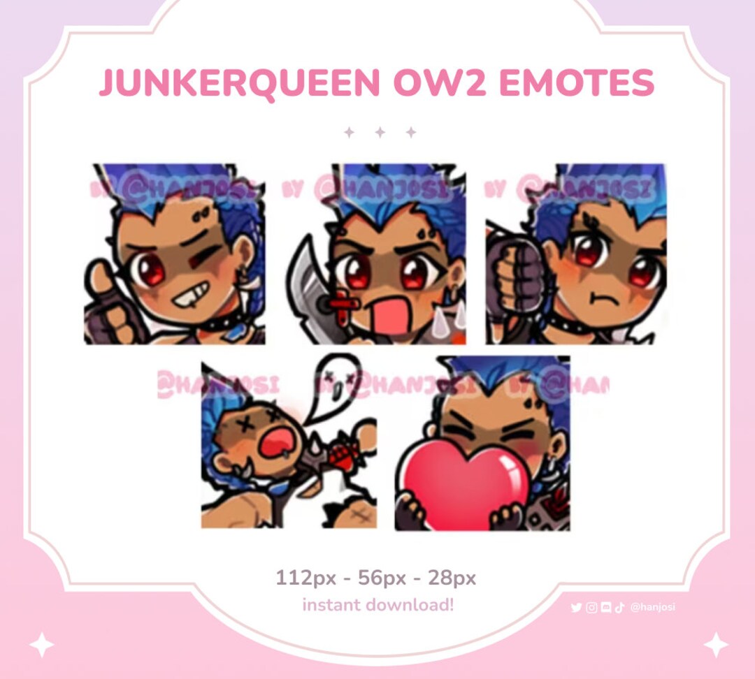 JUNKERQUEEN OW SET: Discord Emotes / Twitch, Youtube Streaming Emotes ...