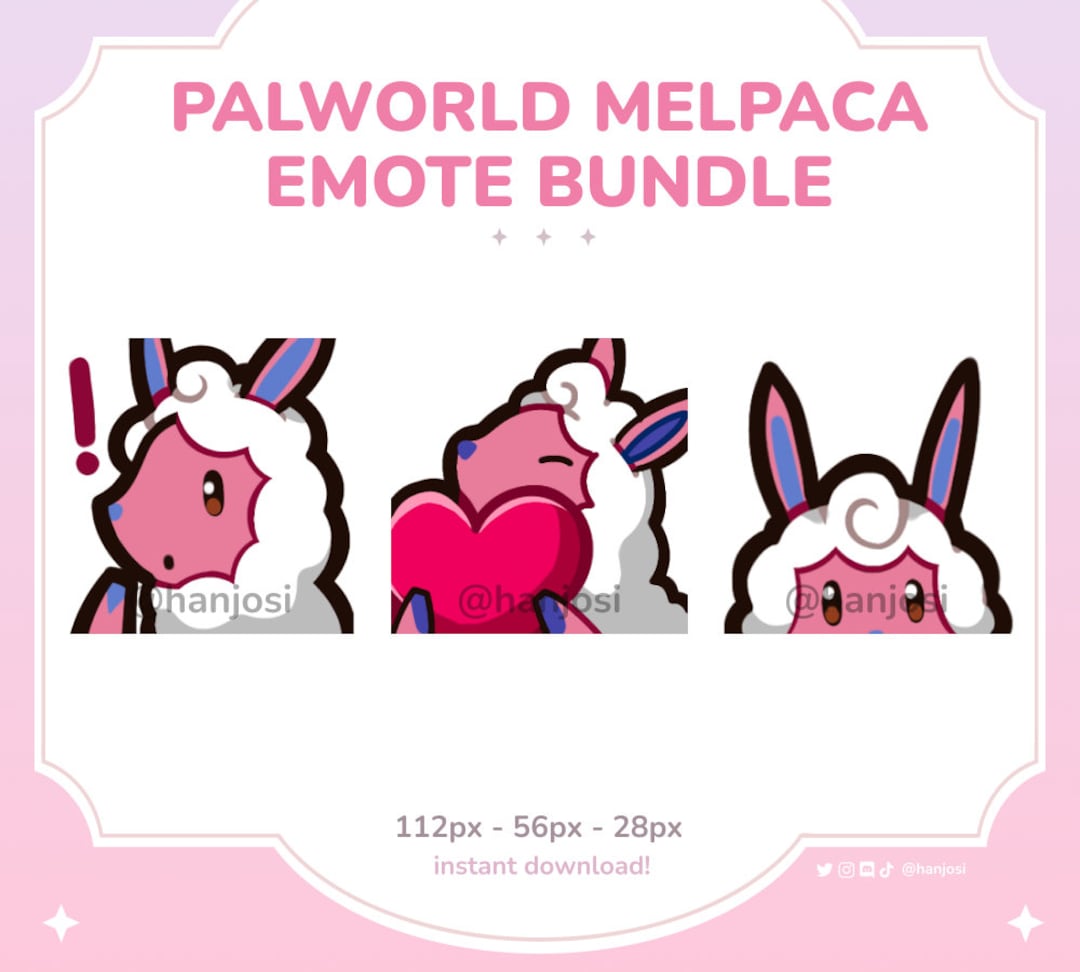 PALWORLD MELPACA EMOTES Set - Cute Emote, Discord Emotes, Streaming ...