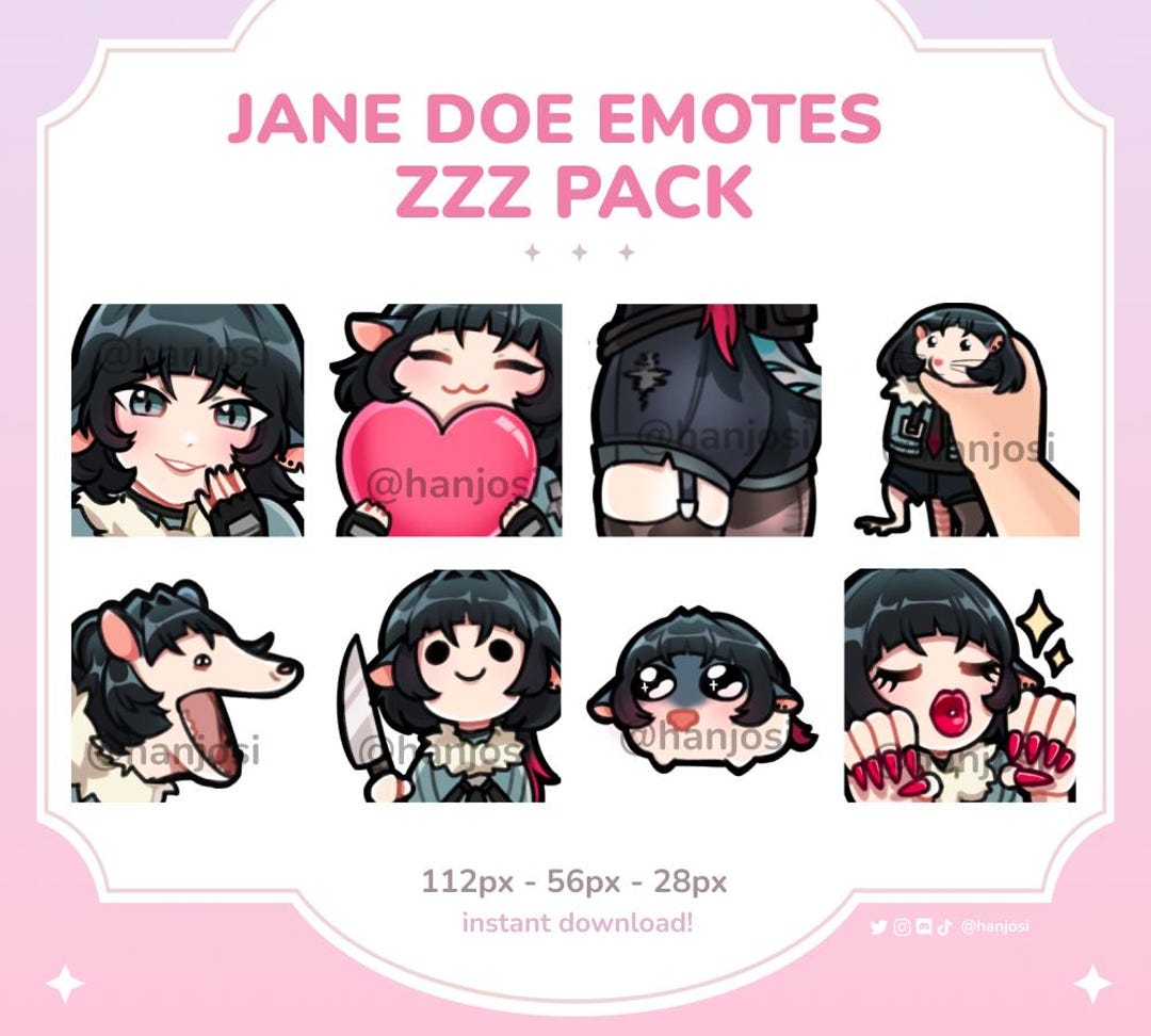 Jane Doe ZZZ Zen Zoneless Zero Emotes - Zzz Emotes, Discord Emote ...