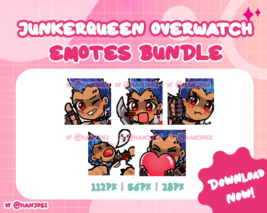 JUNKERQUEEN OW SET: Discord Emotes / Twitch, Youtube Streaming Emotes ...