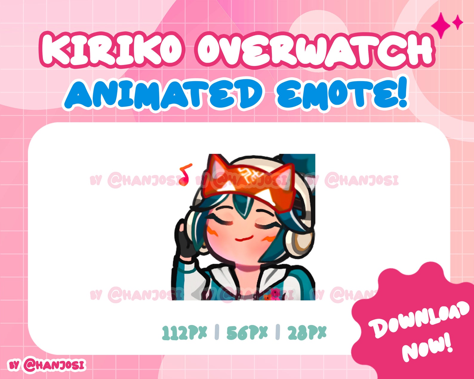 KIRIKO JAM OW Animated Emote: Discord Emotes / Twitch Youtube - Etsy ...