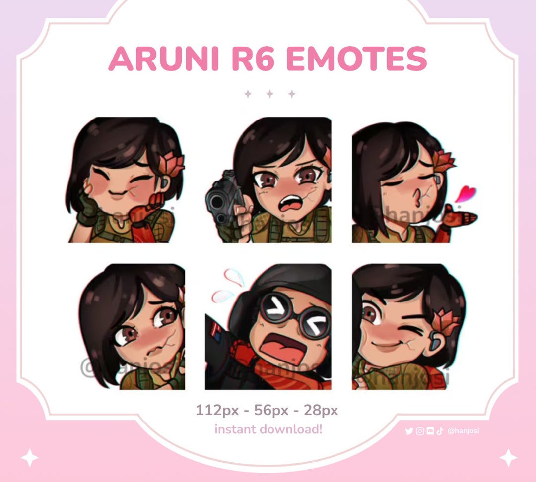 R6 ARUNI BUNDLE: Discord Emotes / Twitch, Youtube Streaming Emotes ...