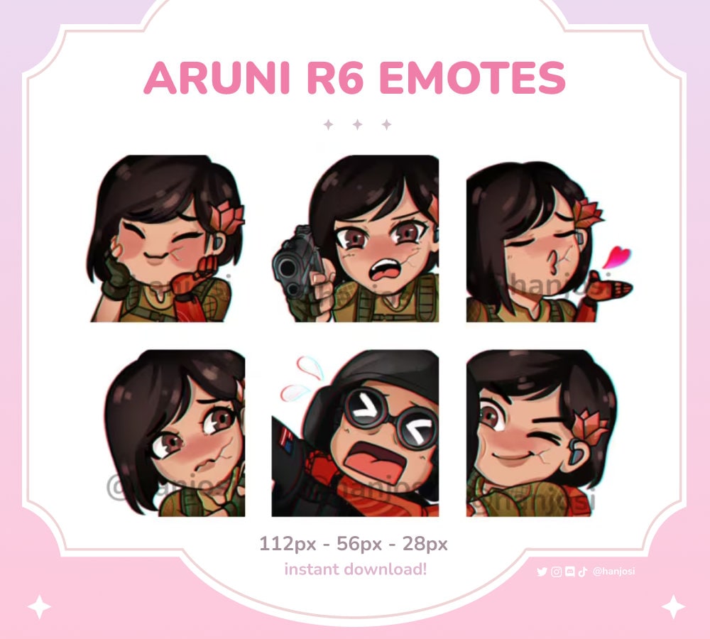 R6 ARUNI BUNDLE: Discord Emotes / Twitch, Youtube Streaming Emotes ...