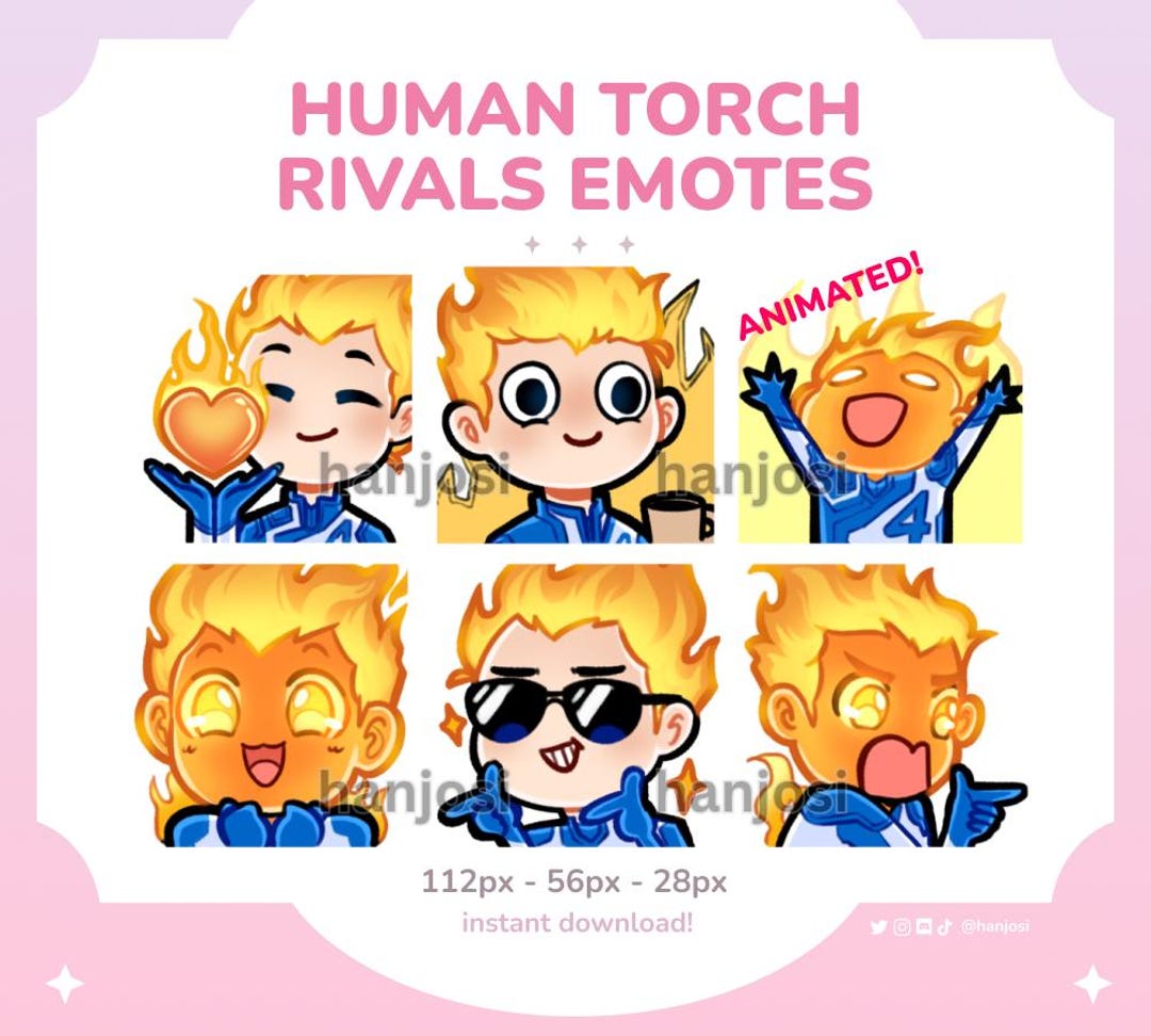 HUMAN TORCH Marvel Rivals Emotes - Fantastic Four, Fantastic 4, First ...