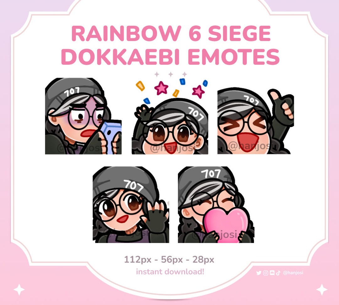 DOKKAEBI RAINBOW 6 EMOTES Set - R6 Emotes Bundle, Dokkaebi, Rainbow 6 ...