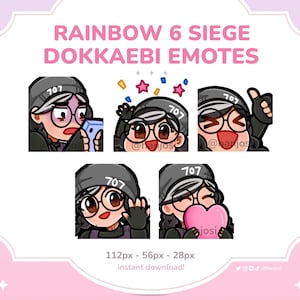 DOKKAEBI RAINBOW 6 EMOTES Set - R6 Emotes Bundle, Dokkaebi, Rainbow 6 ...
