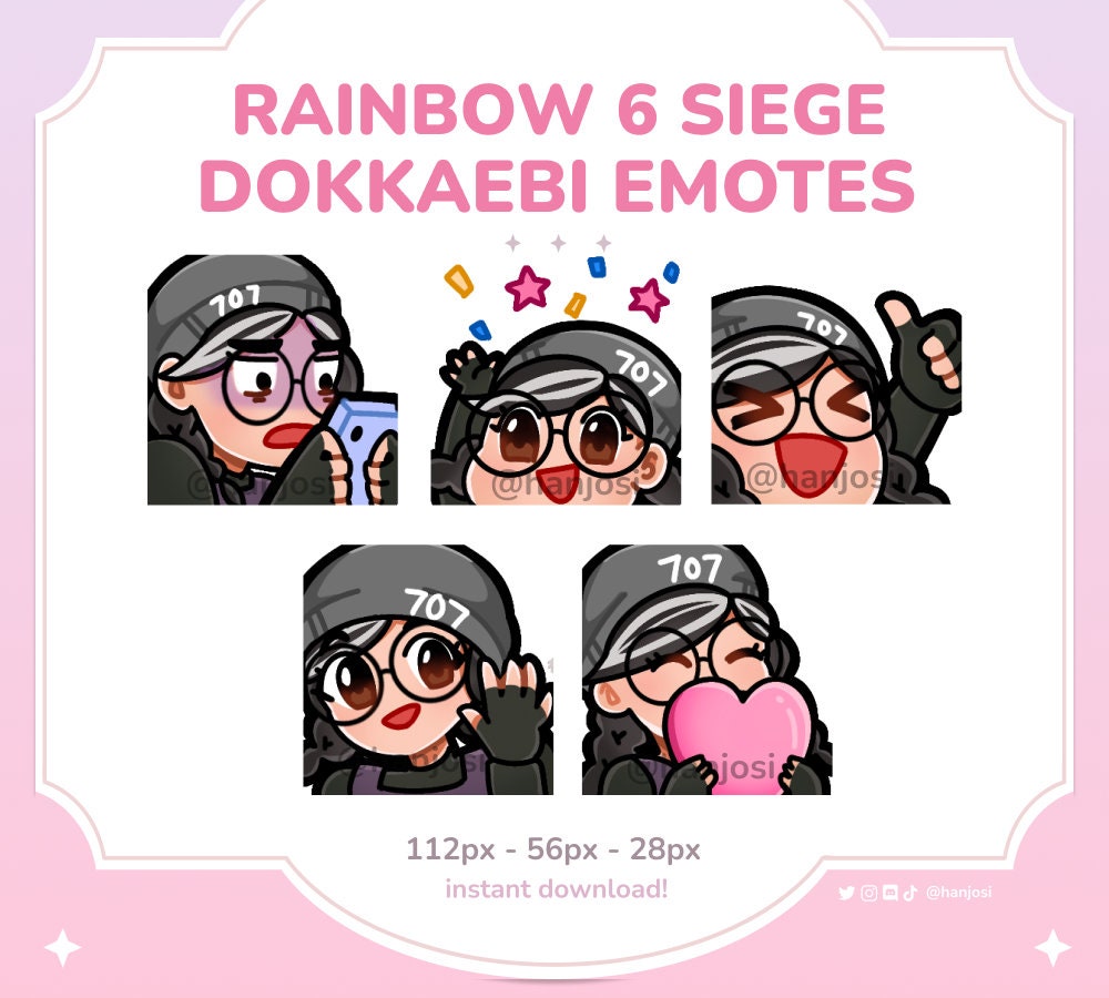 DOKKAEBI RAINBOW 6 EMOTES Set - R6 Emotes Bundle, Dokkaebi, Rainbow 6 ...