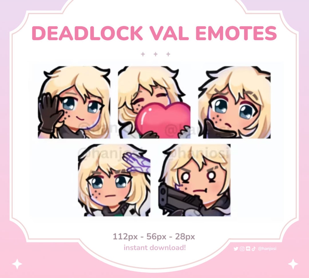 VALORANT DEADLOCK EMOTES: Valorant Twitch and Discord Emotes, Twitch ...