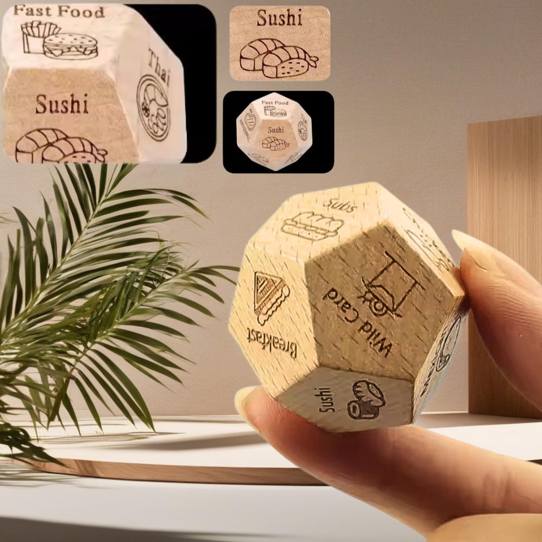 Couples Decision Dice for Food and Movie Choices Fun Date Night Game ...