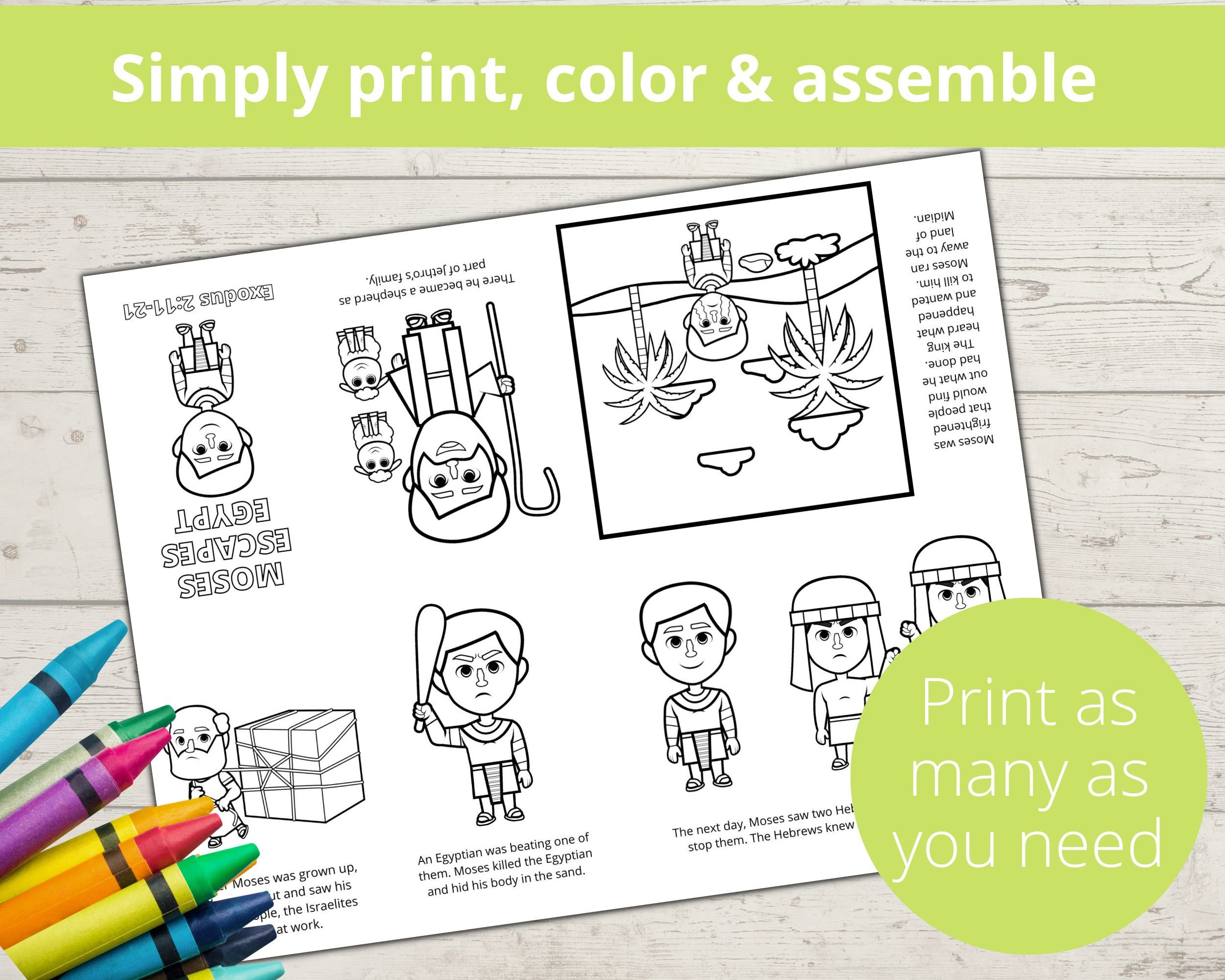 Moses Bible Lessons, Preschool Bible, Moses Escapes From Egypt ...