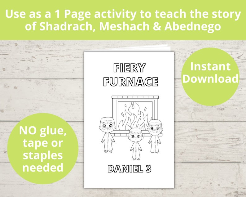 Shadrach Meshach Abednego, Fiery Furnace Sunday School Craft, Old ...