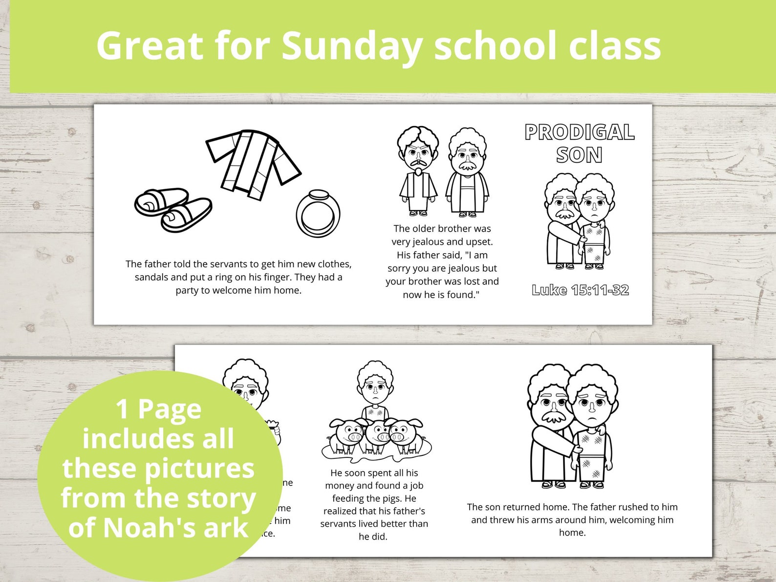 Prodigal Son Sunday School Craft, Parables of Jesus New Testament Bible ...