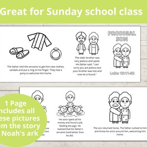 Prodigal Son Sunday School Craft, Parables of Jesus New Testament Bible ...