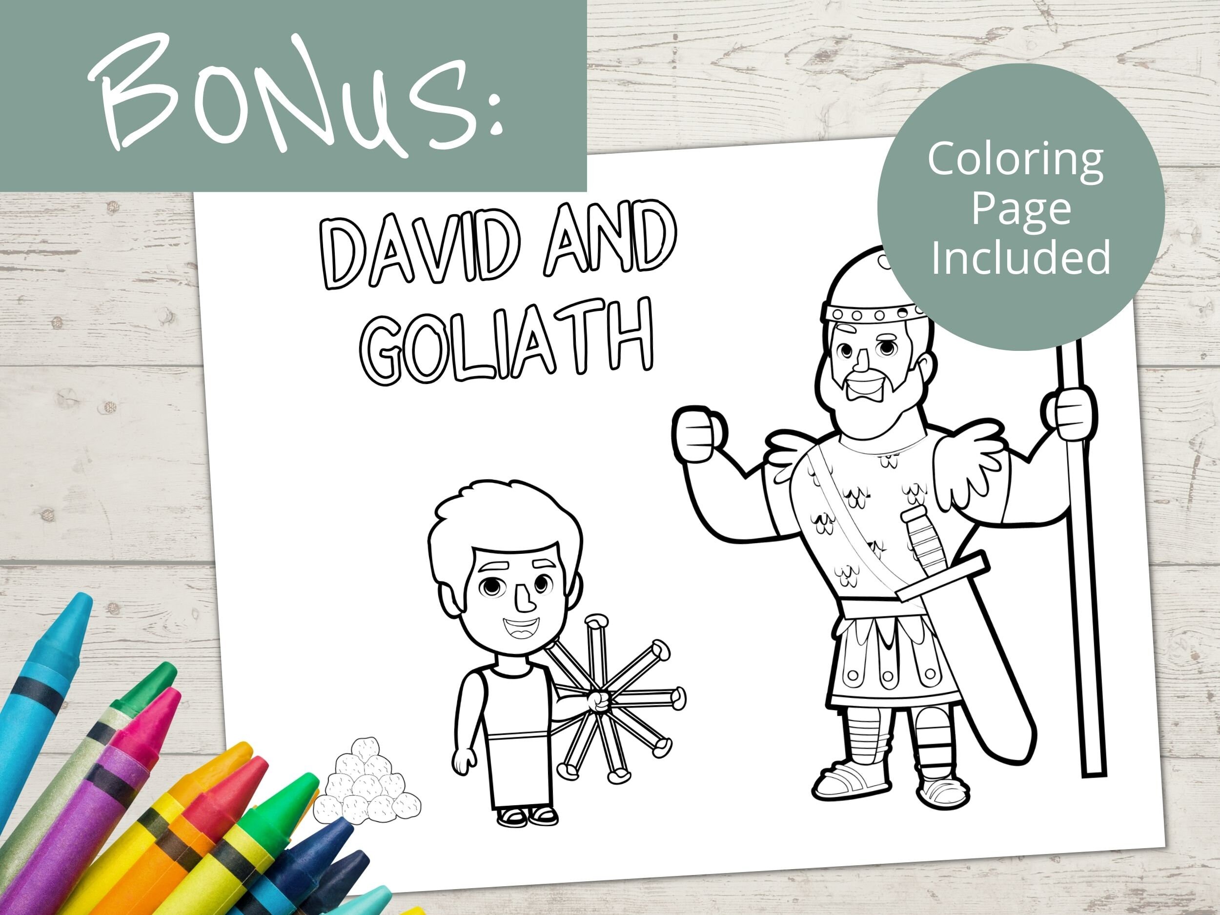 David and Goliath Activities, Bible Activity, Church Kids Activity ...