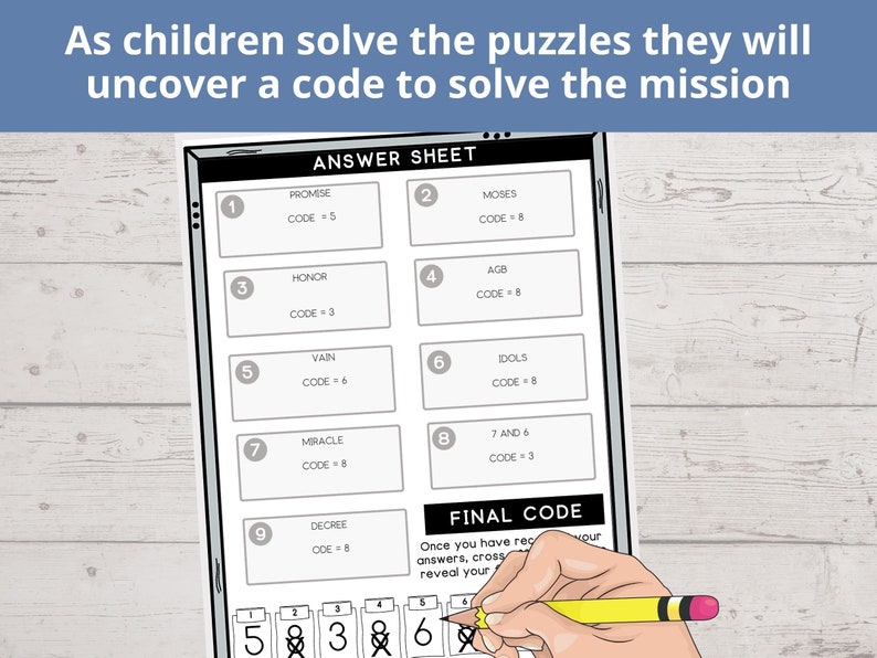 Escape Room Kids Bible Escape Room Digital Prints Ten - Etsy