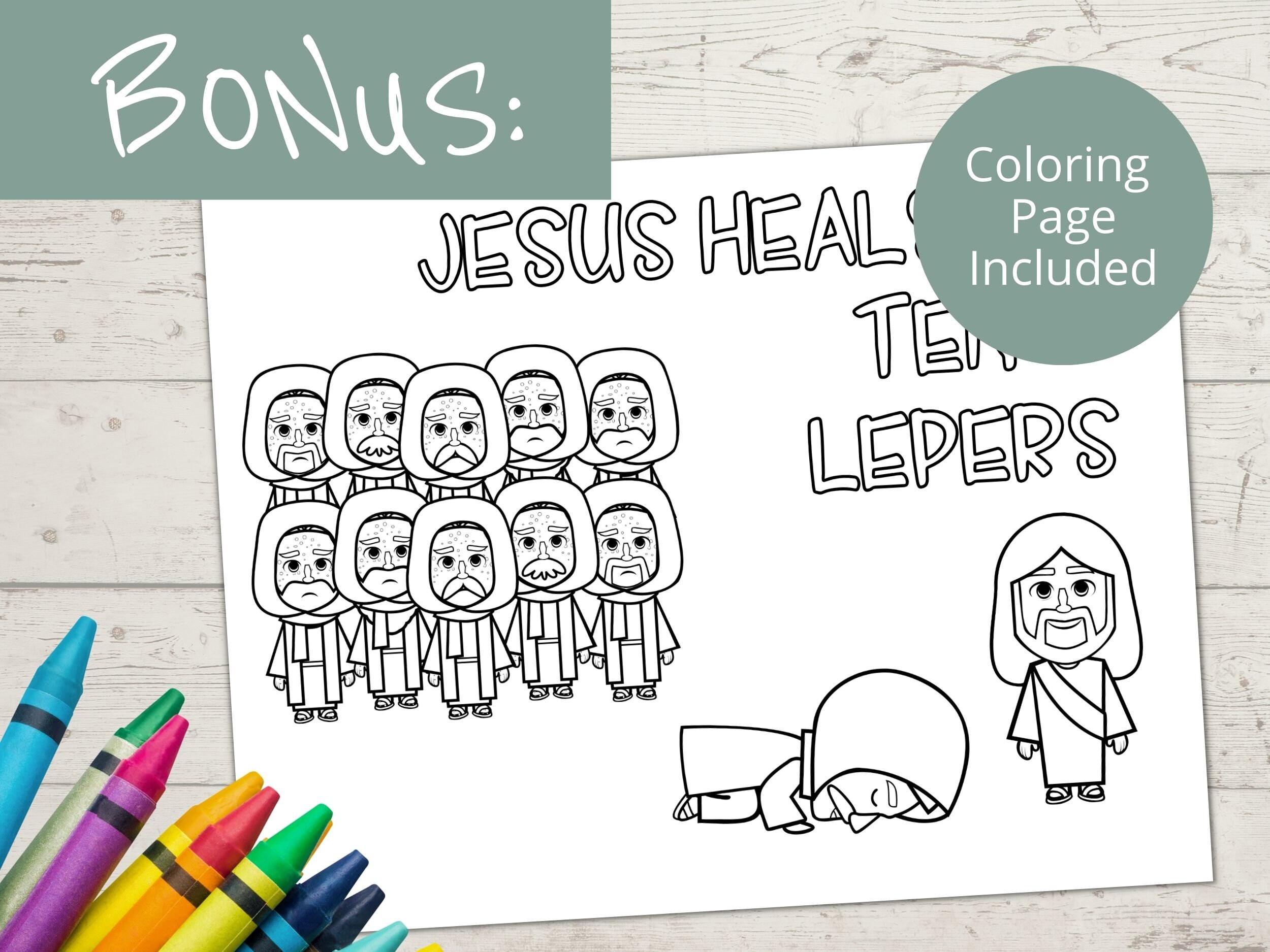 Ten Lepers, Jesus Heals, Sunday School Activities, Miracles of Jesus ...