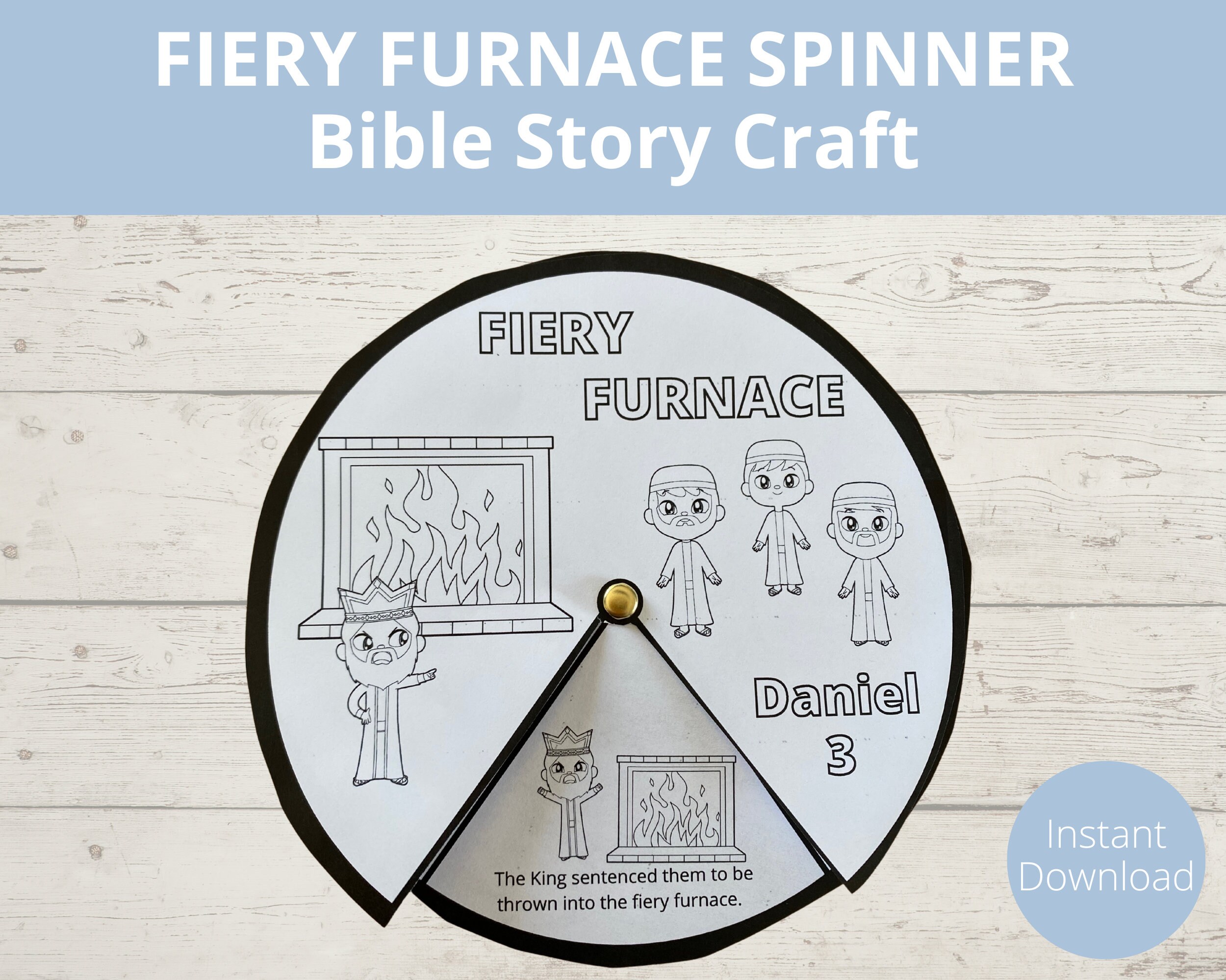 Fiery Furnace Sunday School Activity, Shadrach Meshach and Abednego ...