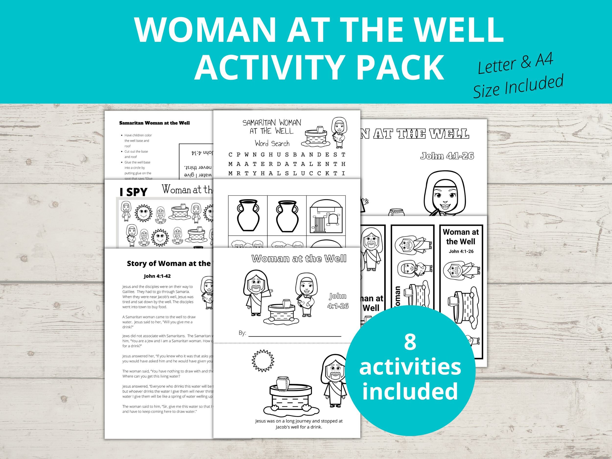 Woman at the Well, Samaritan Woman, Bible Story Crafts, Living Water ...