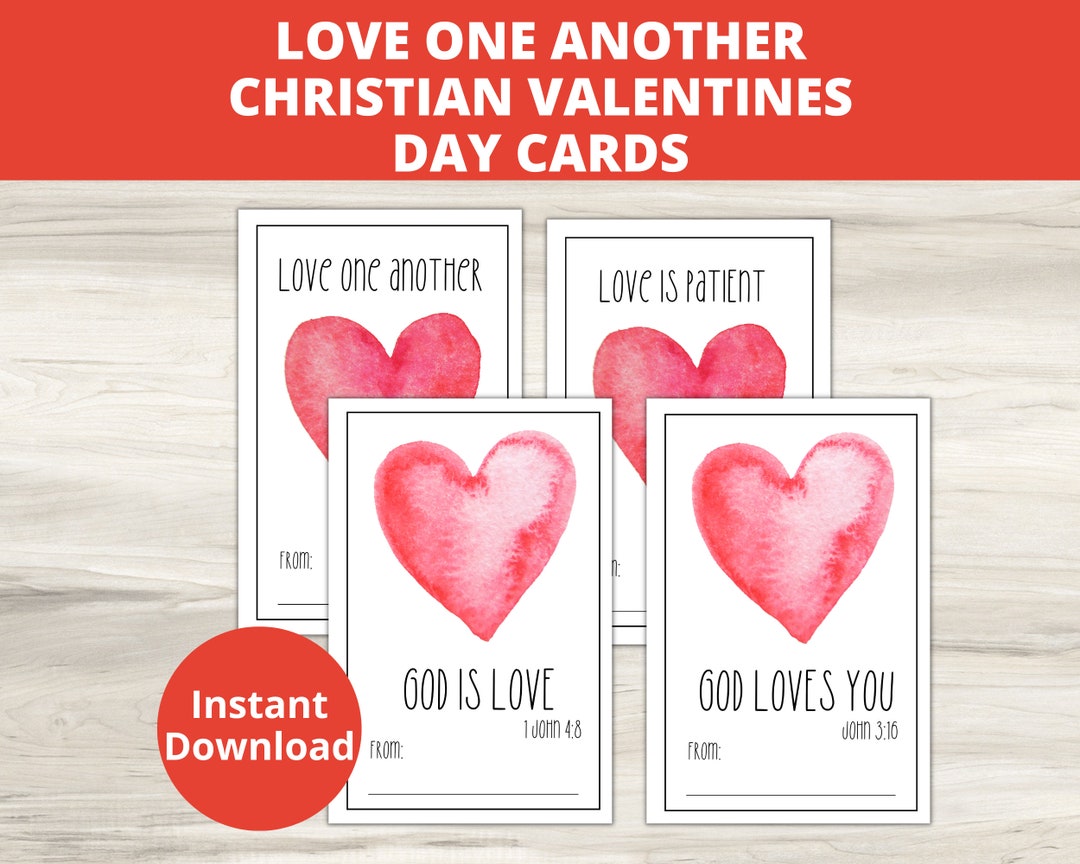 Christian Valentines, Love One Another, Valentine Card, Scripture ...