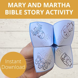 Mary and Martha With Jesus, Fortune Teller, Cootie Catcher, Martha and ...