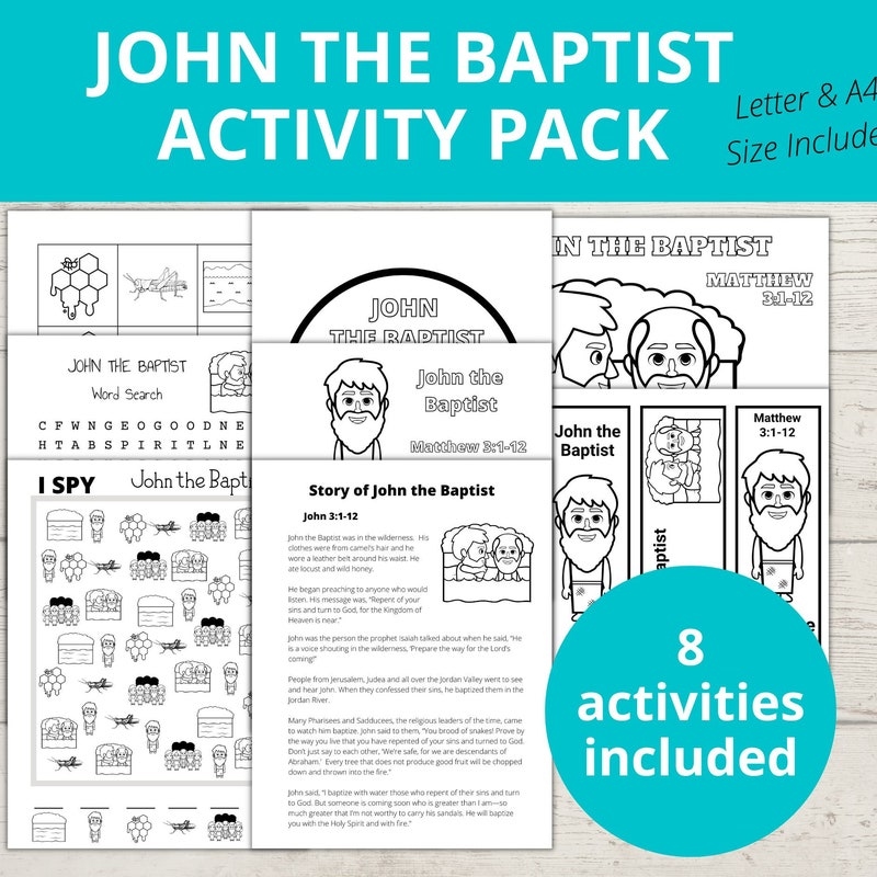 John the Baptist Craft - Etsy