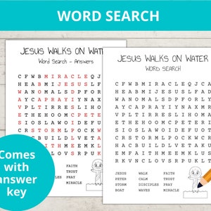 Jesus Walks on Water, Bible Story Craft, Sunday School Lesson, Activity ...