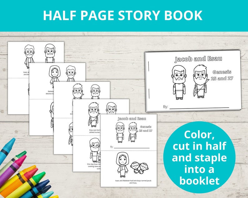 Jacob and Esau, Bible Story for Kids, Sunday School Activity, I Spy ...