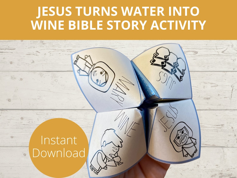 Jesus Turns Water Into Wine, Sunday School Crafts, Jesus Miracle ...