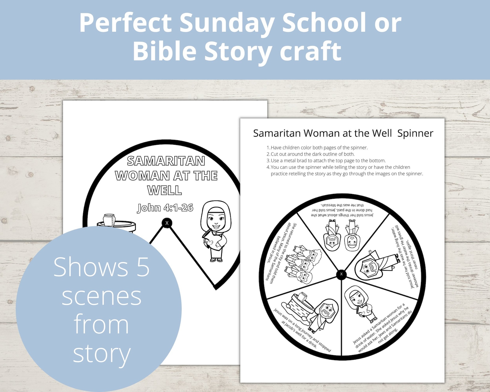 Woman at the Well Craft, Samaritan Woman, Sunday School Activities ...