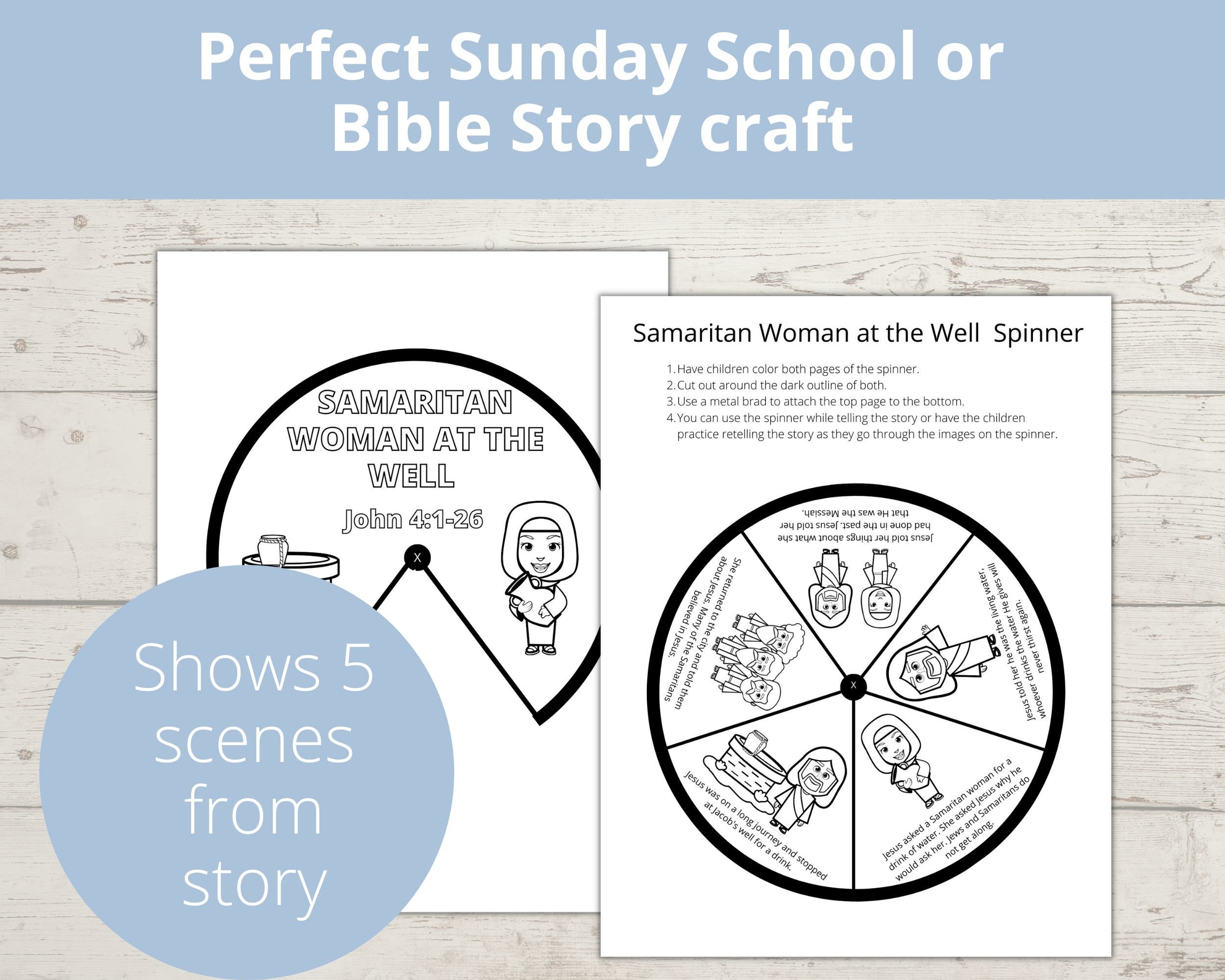 Woman at the Well Craft, Samaritan Woman, Sunday School Activities ...