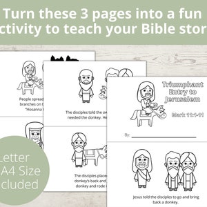 Palm Sunday for Kids, Jesus on Donkey, Triumphant Entry, Easter Story ...