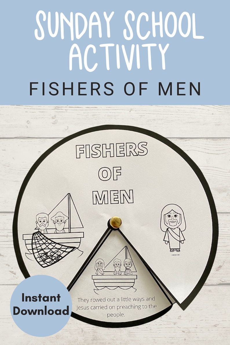 Fishers of Men Sunday School Craft Bible Story Activities - Etsy