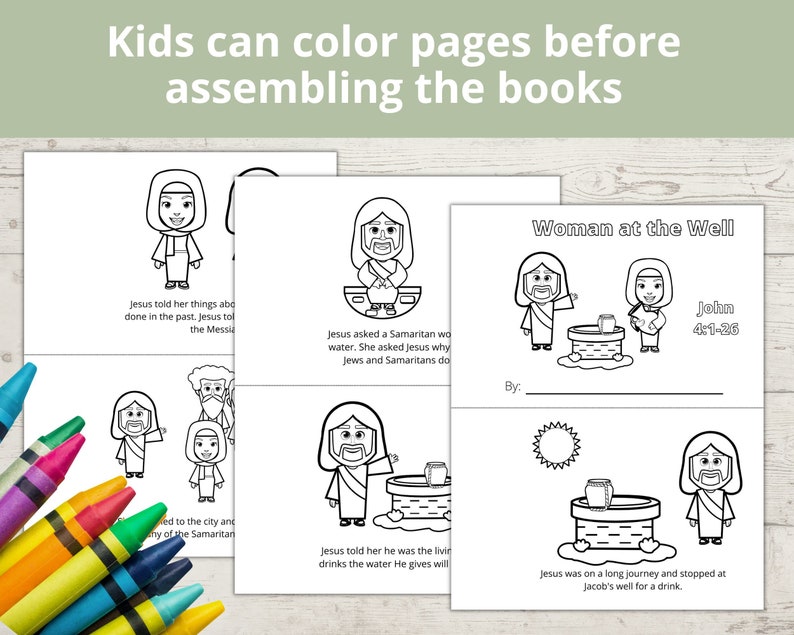 Woman and the Well Craft, Samaritan Woman, Mini Booklet, Jesus Woman at ...