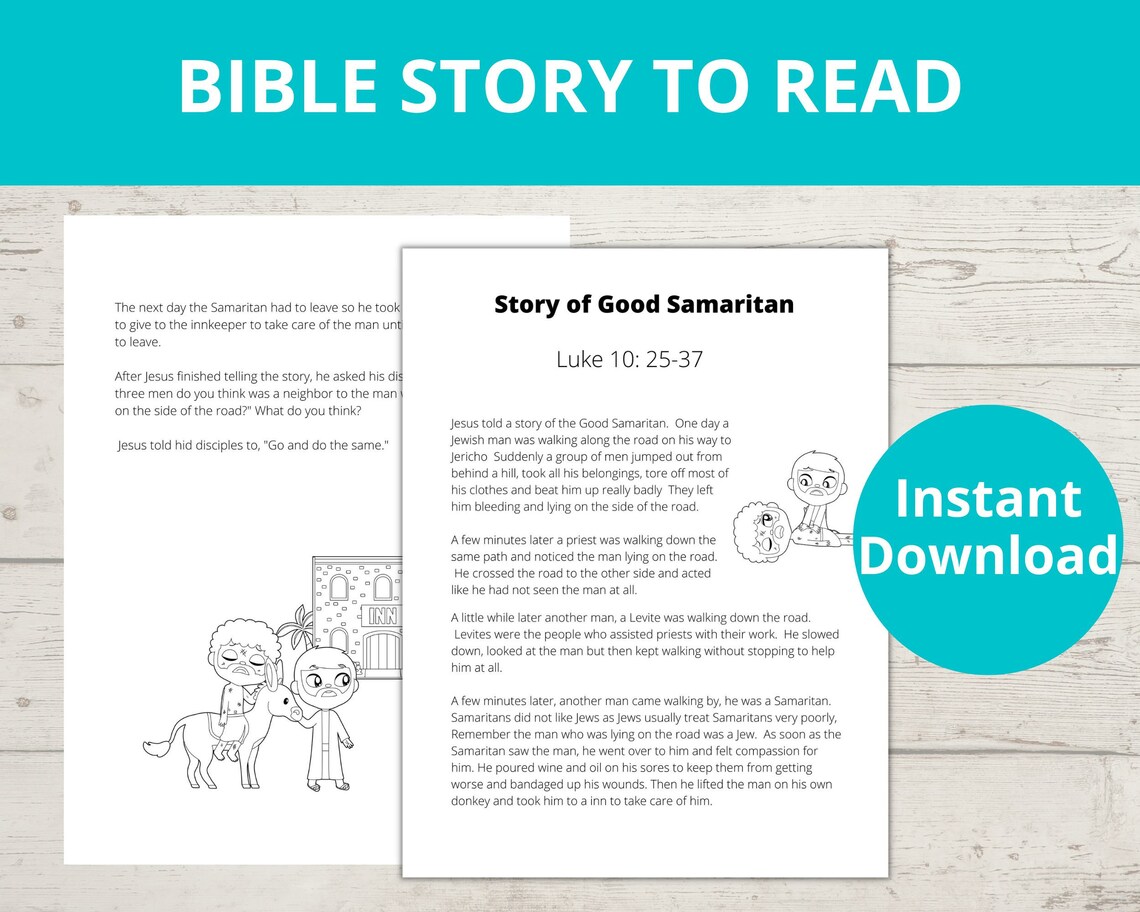 Good Samaritan Bible Story Activities Sunday School Craft - Etsy