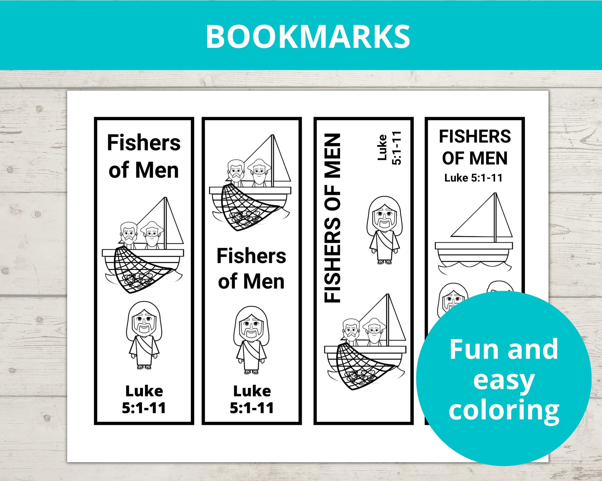 Fishers of Men Bible Story Activities Sunday School Craft - Etsy
