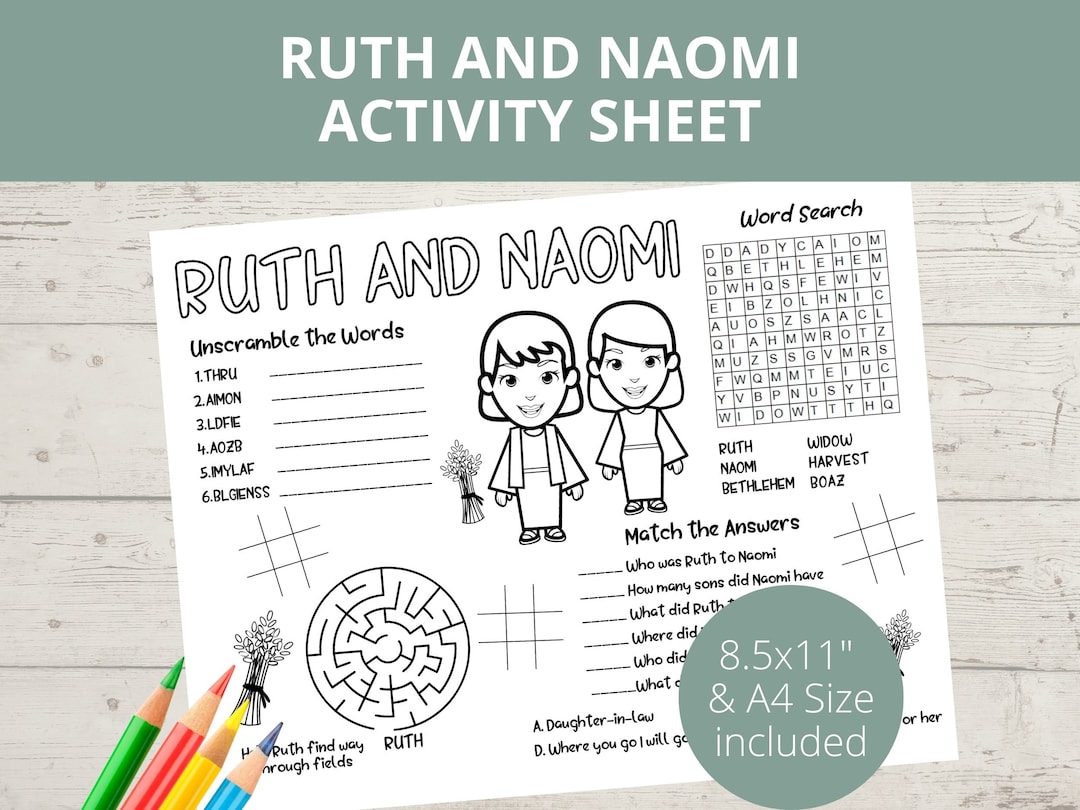 Ruth and Naomi Craft, Ruth and Boaz, Sunday School Activities, Naomi ...
