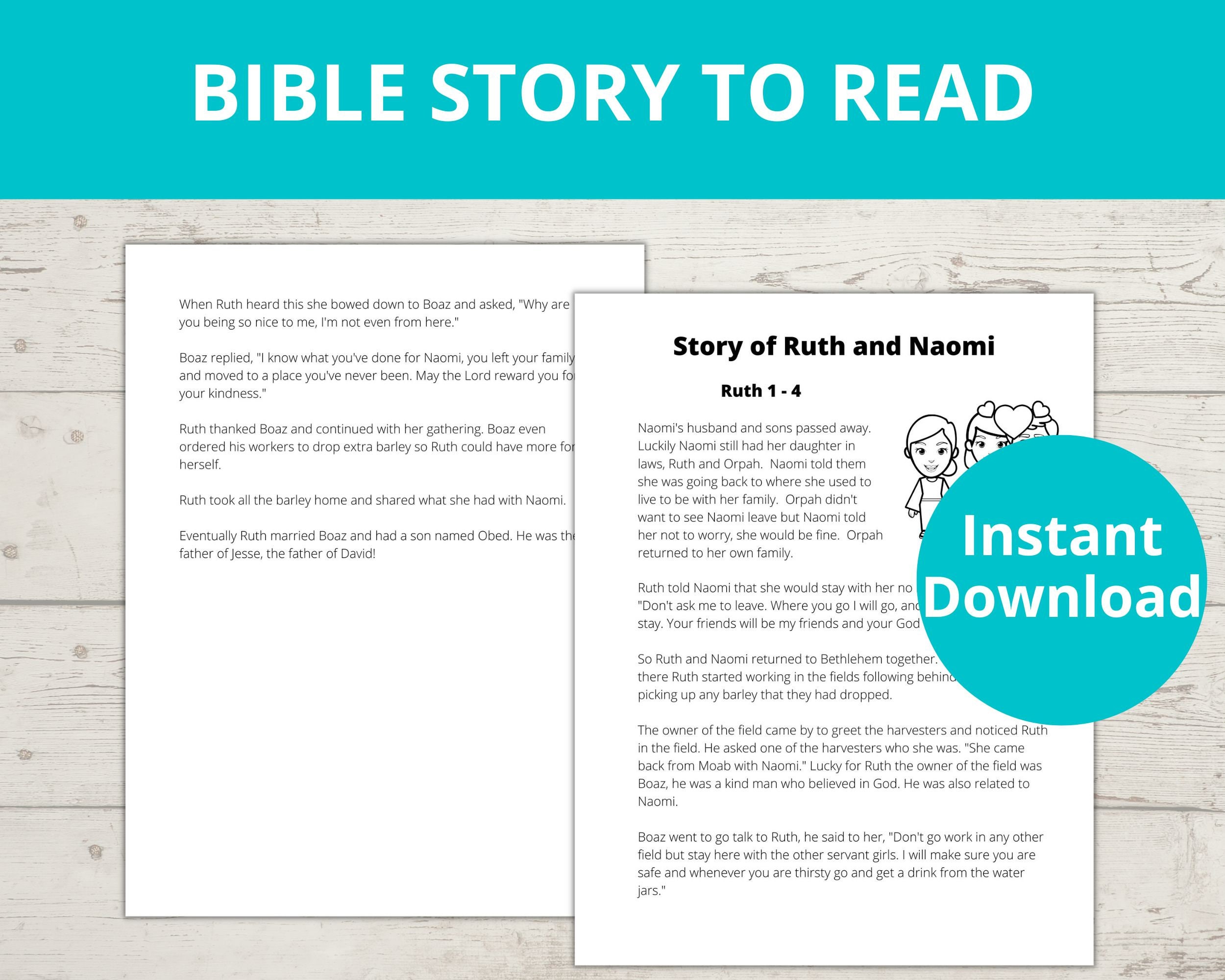 Ruth and Naomi, Ruth and Boaz, Bible Story Crafts, Sunday School ...