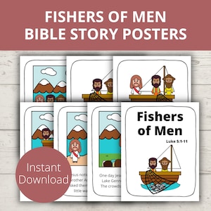 Fishers of Men Activities Kids, Bible Story Poster, I Will Make You ...