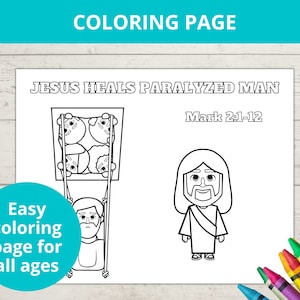 Jesus Heals a Paralyzed Man, Jesus Miracles Crafts, Sunday School ...