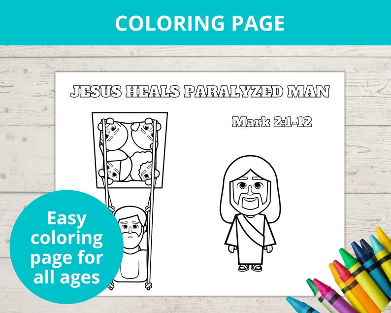 Jesus Heals a Paralyzed Man, Jesus Miracles Crafts, Sunday School ...