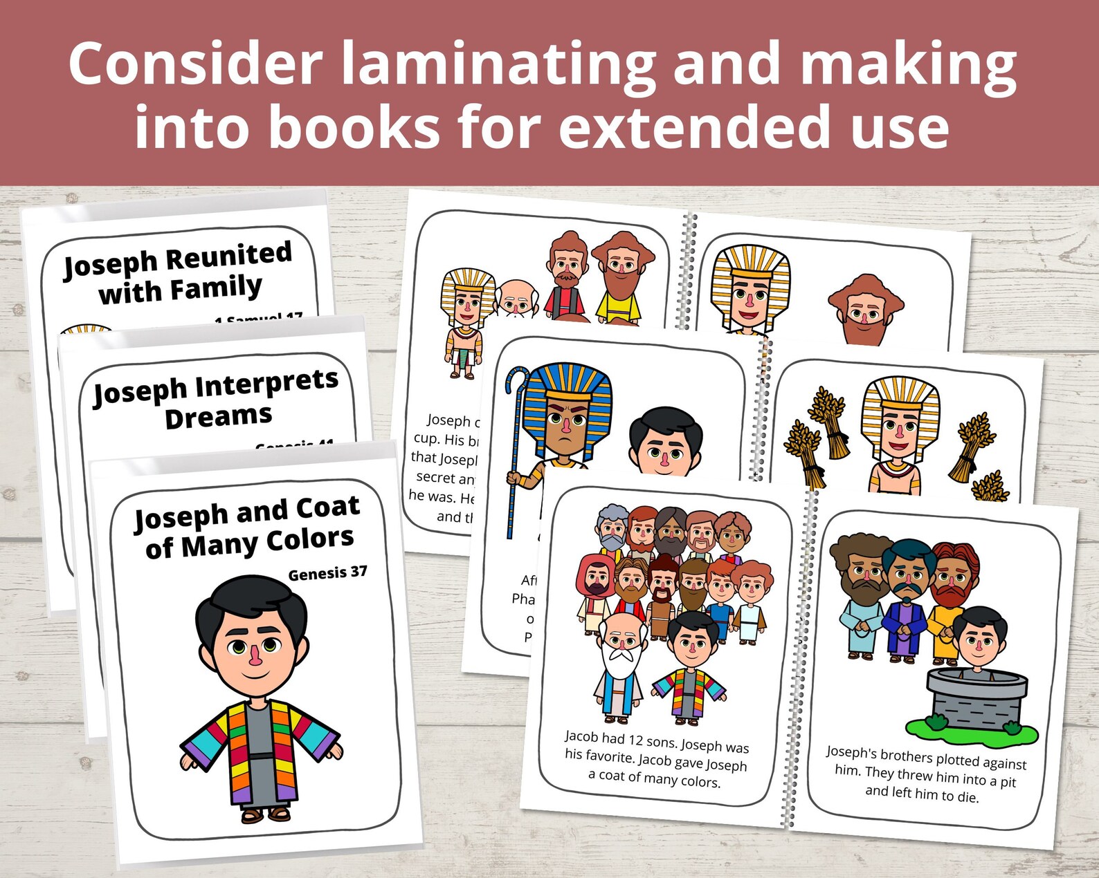 Joseph Coat of Many Colors Bible Story Poster Morning - Etsy