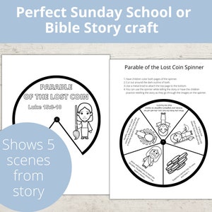 Parable of Lost Coin, Bible Story Printable, Homeschool Bible ...