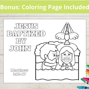 Jesus Baptism, John Baptist Jesus, Preschool Bible, Homeschool Bible ...