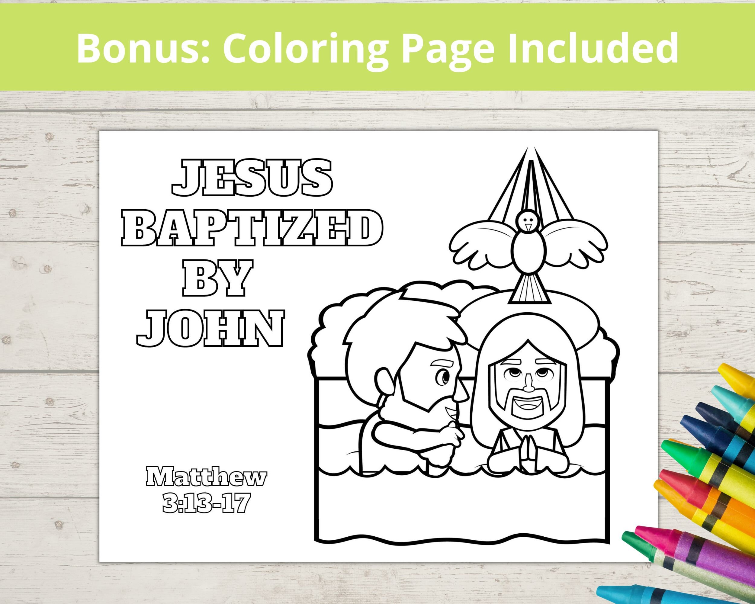 Jesus Baptism, John Baptist Jesus, Preschool Bible, Homeschool Bible ...