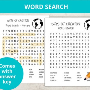 Days of Creation Bible Story Activities, Sunday School Craft, Activity ...