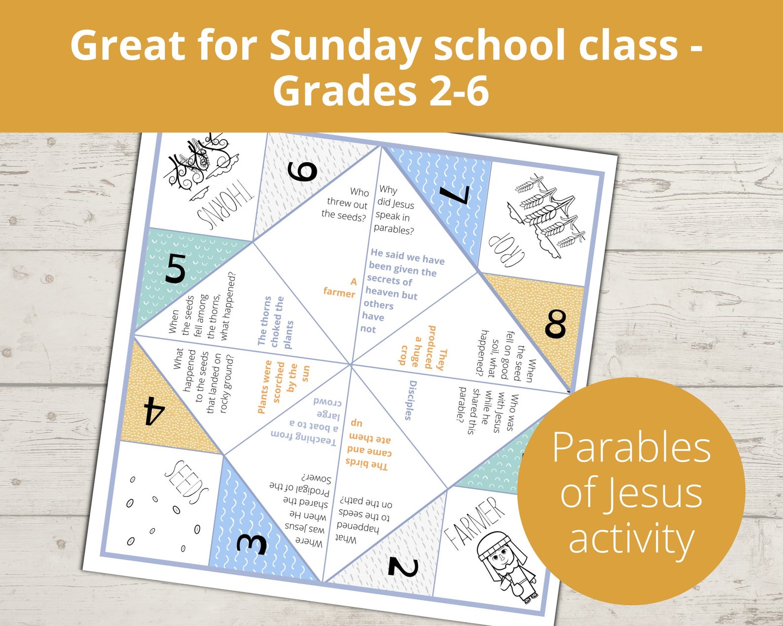 Parable of the Sower Bible Story Activity Sunday School - Etsy Canada